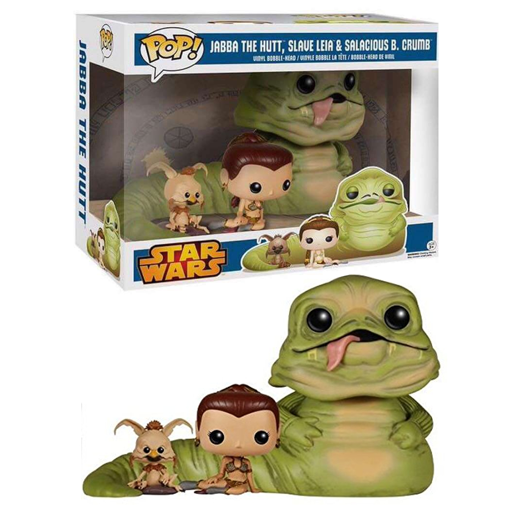 Funko Pop! Star Wars Jabba The Hutt, Slave Leia & Salacious B. Crumb ...