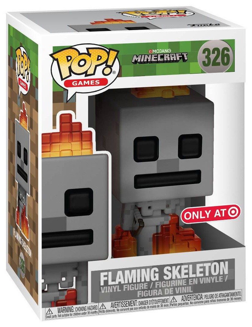 Funko Pop! Games Minecraft Flaming Skeleton 326 Exclusivo Original ...