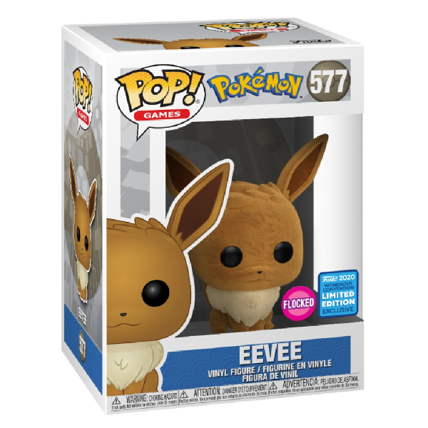 Funko Pop! Games Pokemon Eevee 577 Exclusivo Flocked Original - Moça do ...