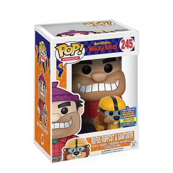 Funko Pop! Hanna Barbera Wacky Races Ruffus Ruffcut & Sawtooth 245 ...