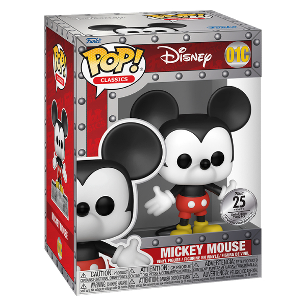 Funko Pop! Classics Disney Mickey Mouse 01C Exclusivo 25000 Peças ...