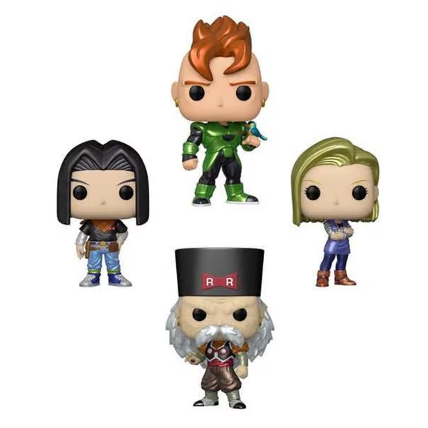 Funko Pop! Android 16 Android 17 Android 18 Dr. Gero 4 Pack Original ...