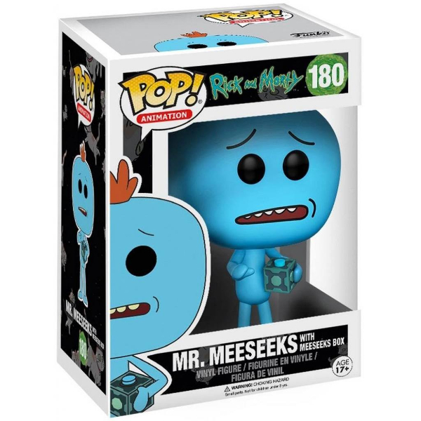 Funko Pop! Animation Rick And Morty Mr. Meeseeks with Meeseeks Box 180 ...