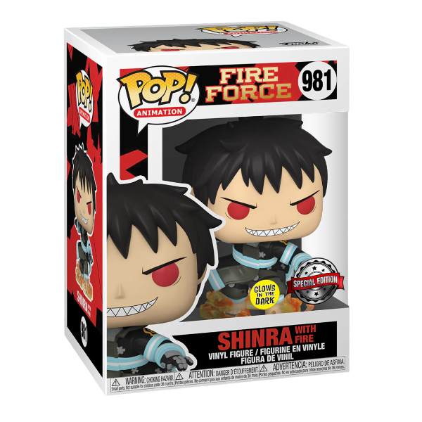 Funko Pop! Animation Fire Force Shinra With Fire 981 Exclusivo Glow ...