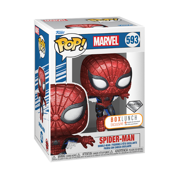 Funko Pop! Marvel Spider-Man 593 Exclusivo Diamond Original - Moça do ...