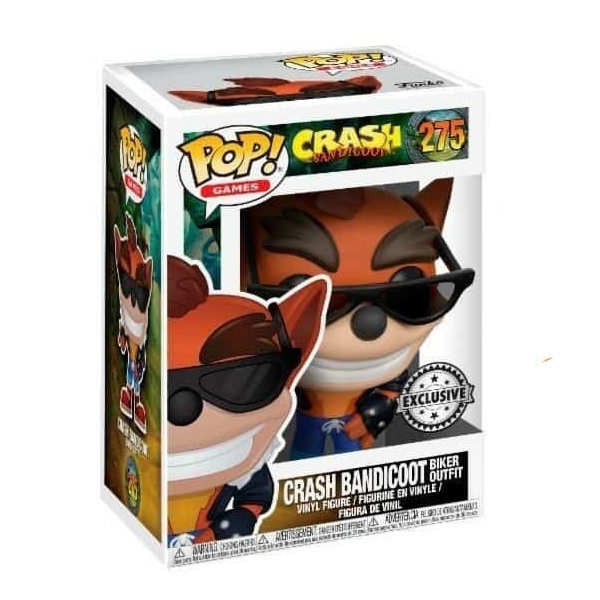 Funko Pop! Games Crash Bandicoot Biker Outfit 275 Exclusivo Original ...