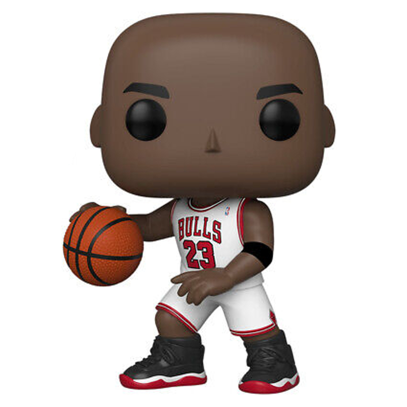 Funko Pop! Basketball NBA Chicago Bulls White Jersey Michael Jordan 76 ...