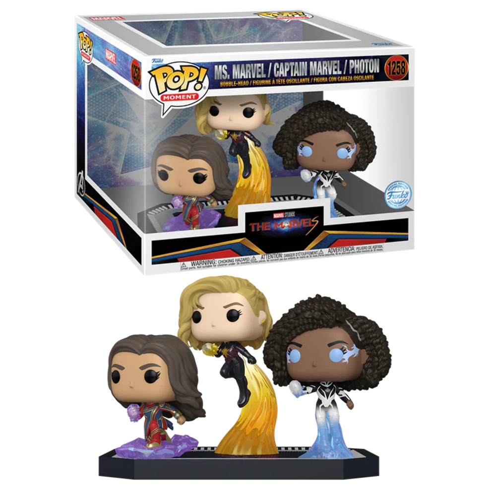 Funko Pop! The Marvels Mrs Marvel Captain Marvel Photon 1258 Exclusivo ...