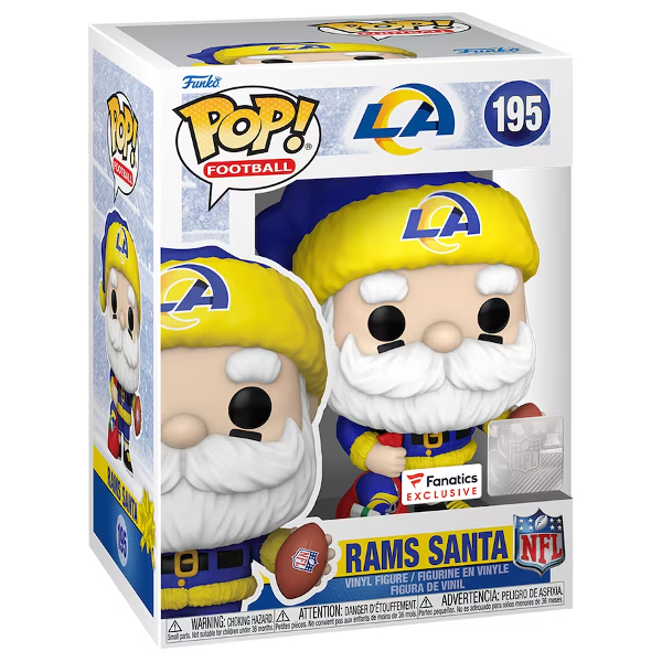 Funko Pop! Football Rams Santa 195 Exclusivo Original Colecionavel ...