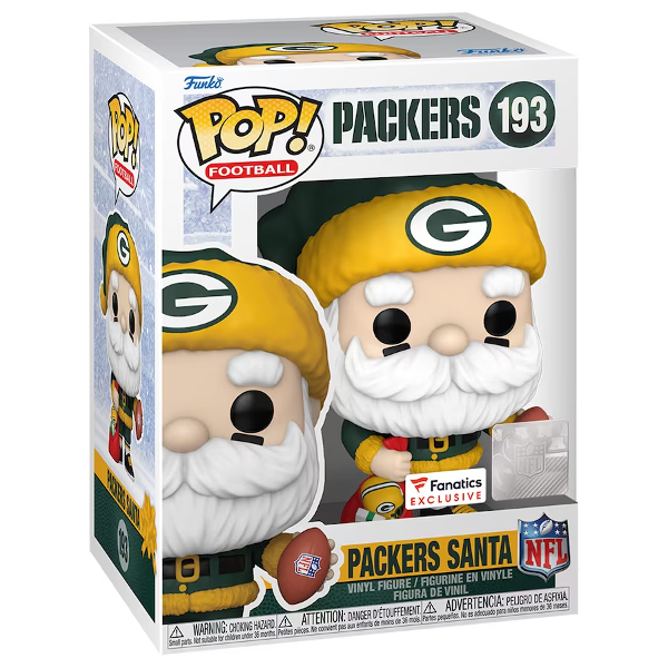 Funko Pop! Football Packers Santa 193 Exclusivo Original Colecionavel ...