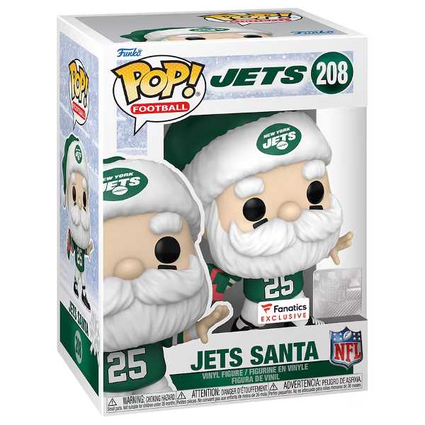 Funko Pop! Football Jets Santa 208 Exclusivo Original Colecionavel ...