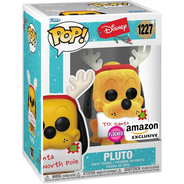 Funko Pop! Disney Mickey Mouse Natal Pluto 1227 Exclusivo Flocked ...