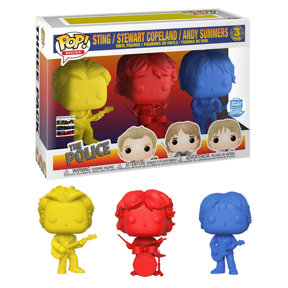 Funko Pop! Rocks The Police Sting Stewart Copeland Andy Summers 3 Pack ...