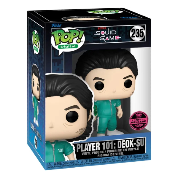 Funko Pop! Digital NFT Squid Game Player 101 Deok-Su 235 Exclusivo ...