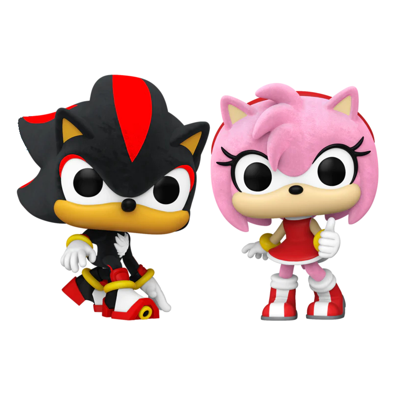 Funko Pop! Sonic The Hedgehog Shadow & Amy 2 Pack Flocked Exclusivo ...