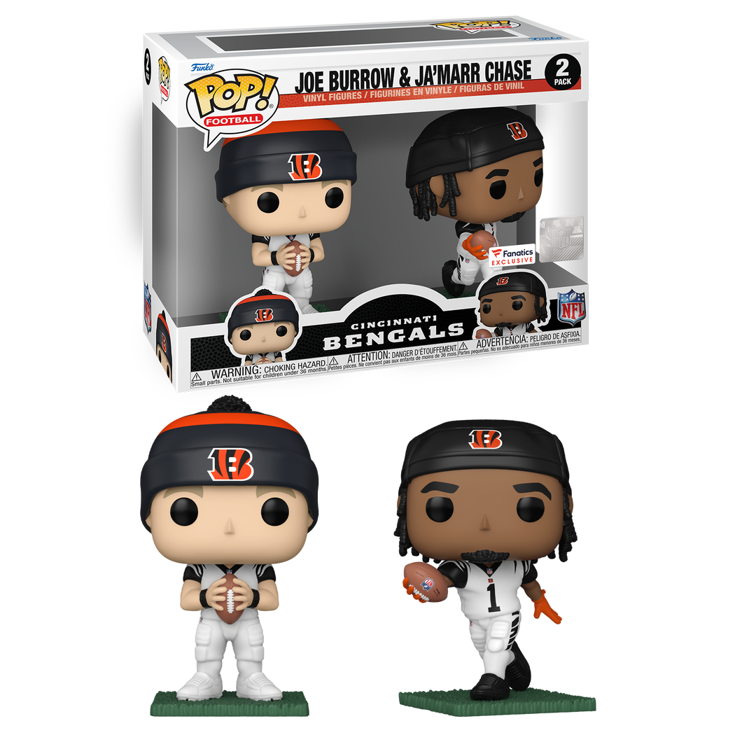 Funko Pop! NFL Cincinnati Bengals Joe Burrow and Ja’Marr Chase 2 Pack ...
