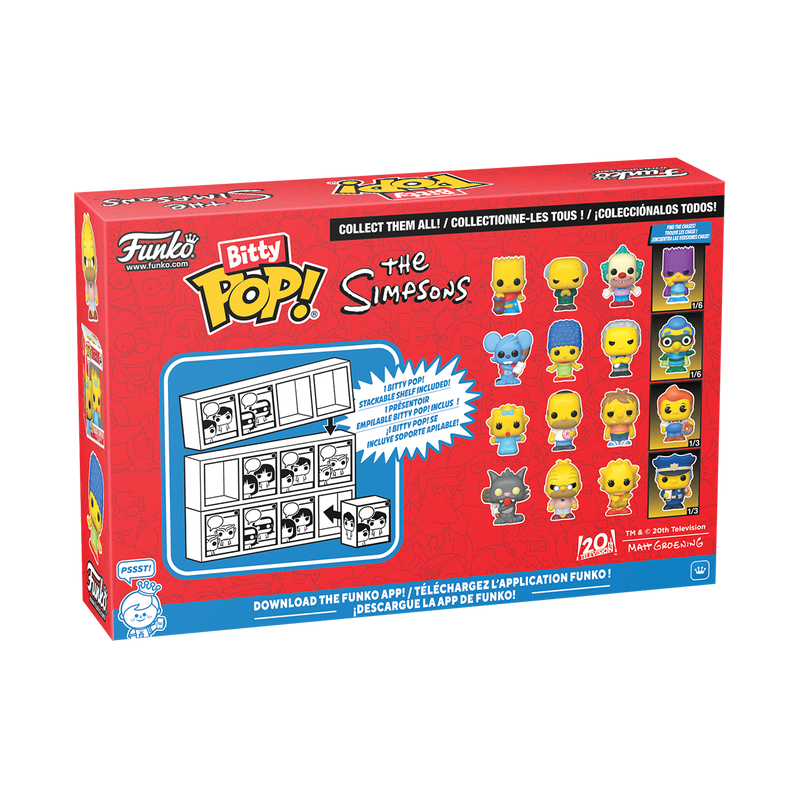 Pop! Bitty: Simpsons - Scratchy, Grandpa Simpson, Lisa Simpson, And A ...