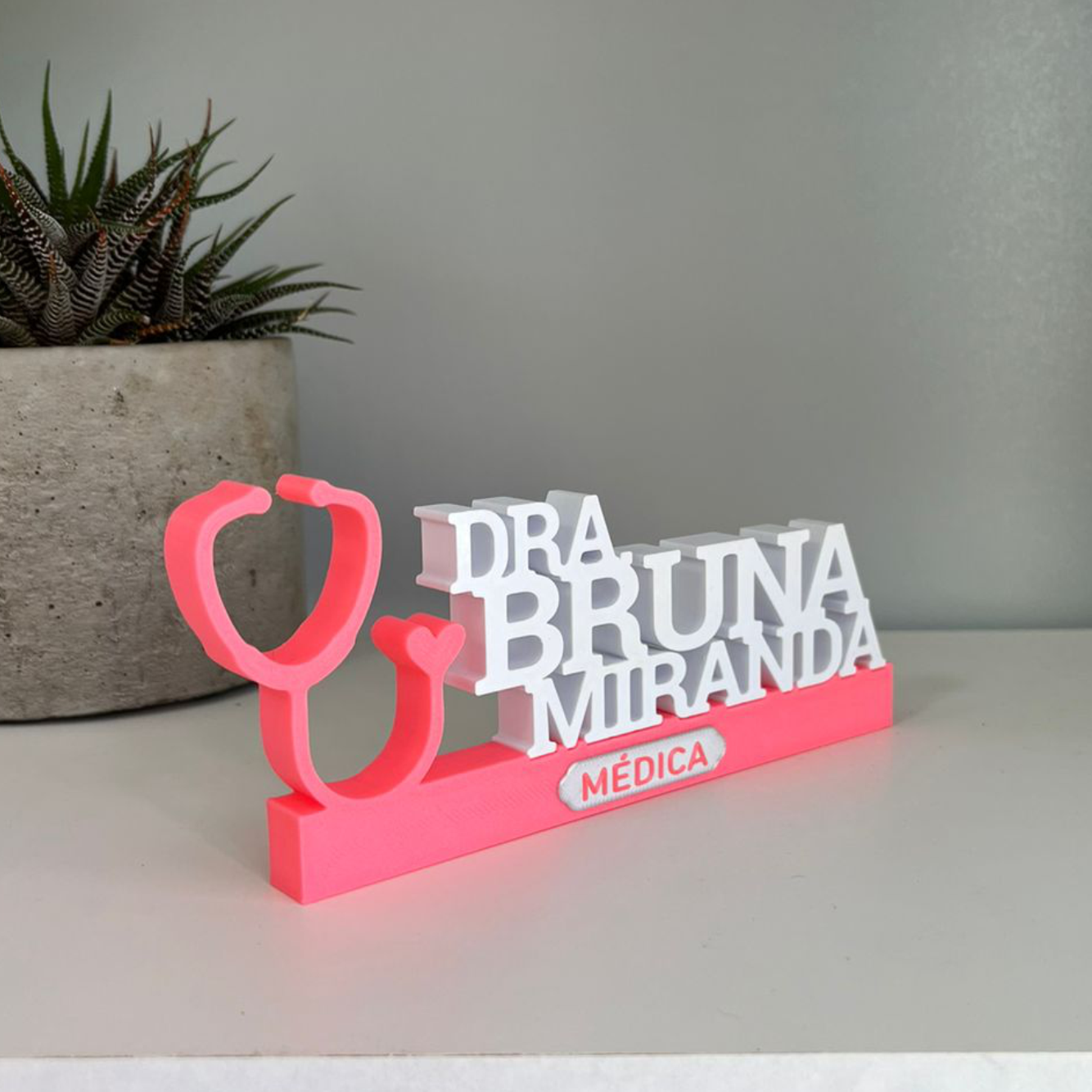 Letreiro de Mesa Profissões 2 cores - Doutor Carimbos LTDA