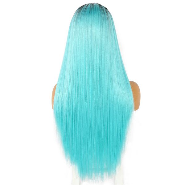 LACE FRONT MELISSA AZUL TURQUESA COM RAIZ - Perucas Martinez