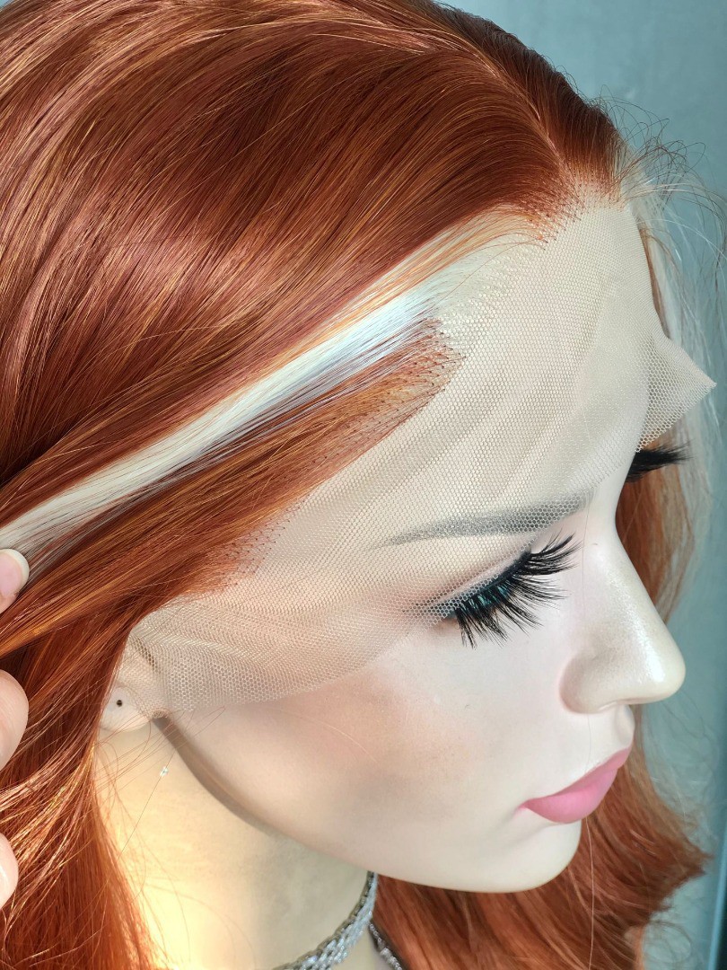 LACE FRONT KAMILLA RUIVA COM MECHAS - Perucas Martinez