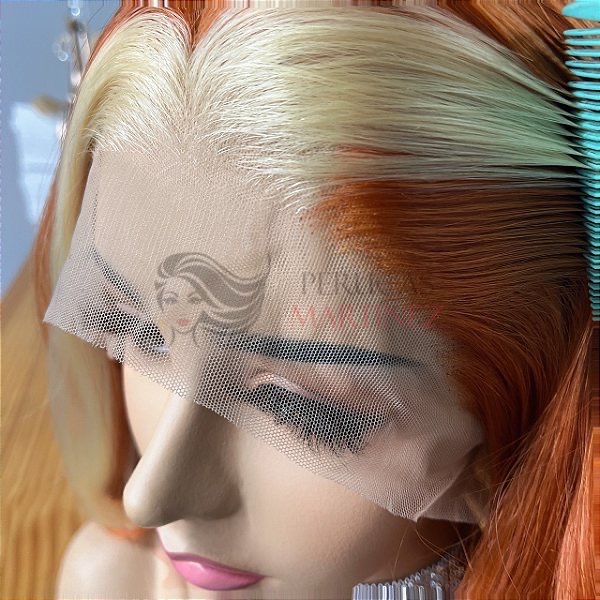 LACE FRONT JADE RUIVA COM MECHAS - Perucas Martinez