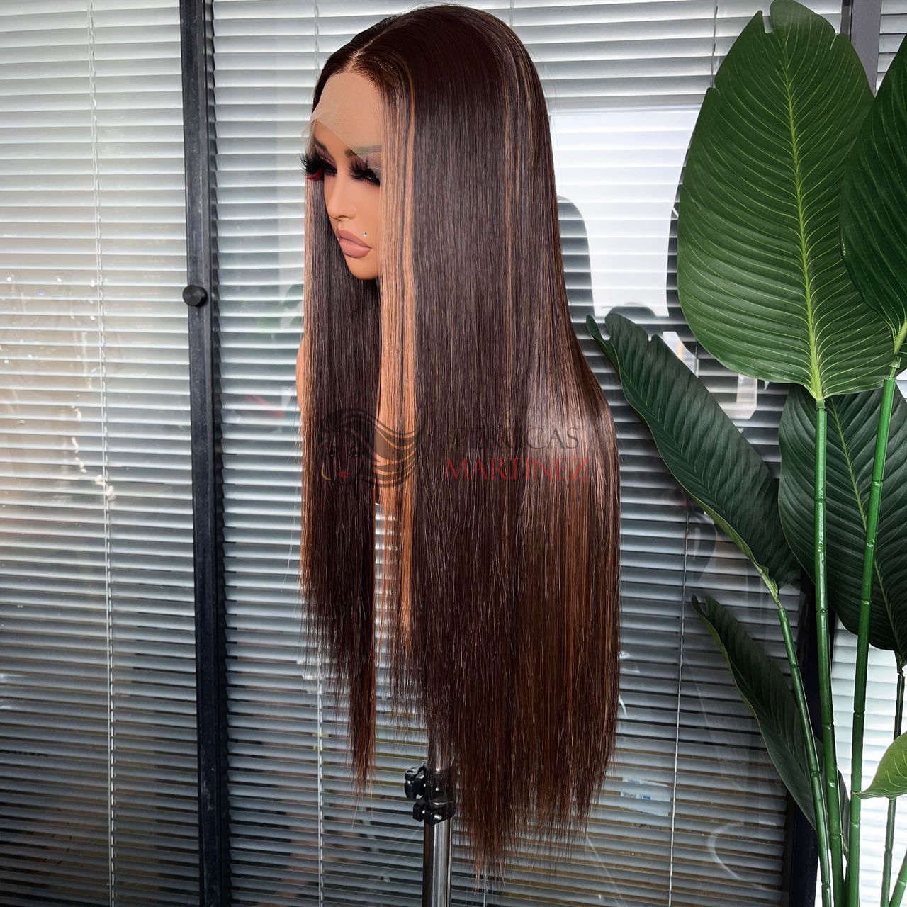 LACE FRONT MELISSA CASTANHO COM MECHAS - Perucas Martinez