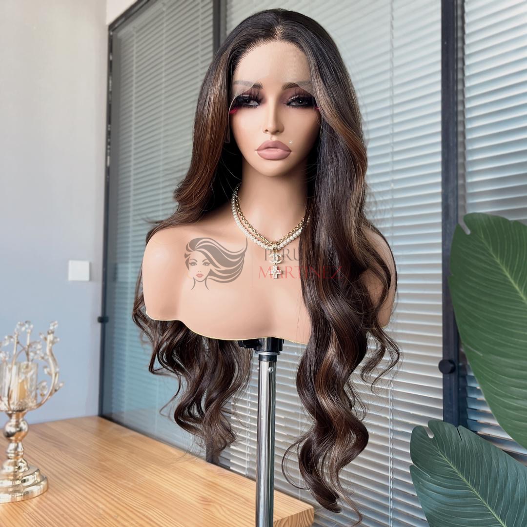 LACE FRONT KAMILLA MORENA ILUMINADA 13 x 4 - Perucas Martinez