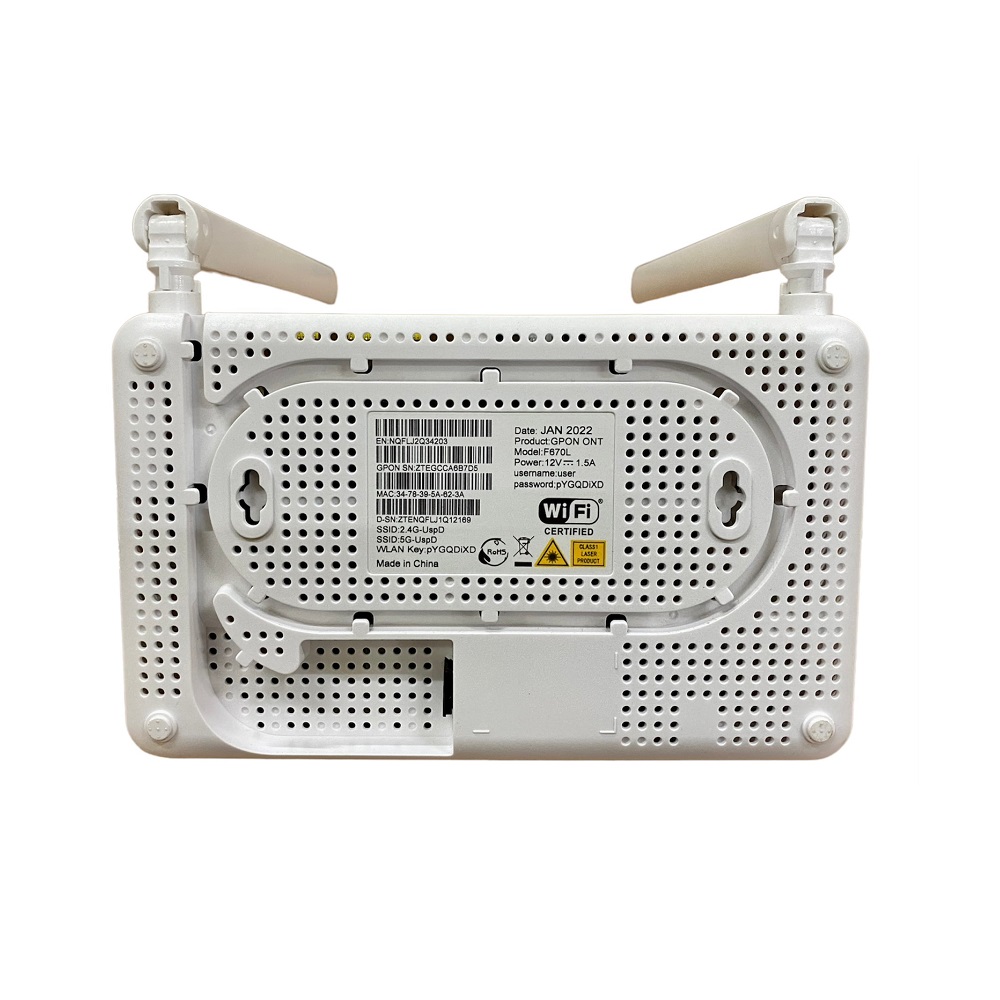 Onu Gpon Zte F670l WiFI AC 1200 4 portas Gigabit Dual Band - Aztech ...