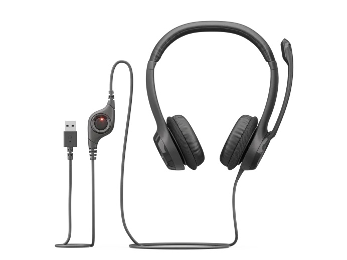 Headset com microfone Logitech H390 USB para computador preto - Aztech ...