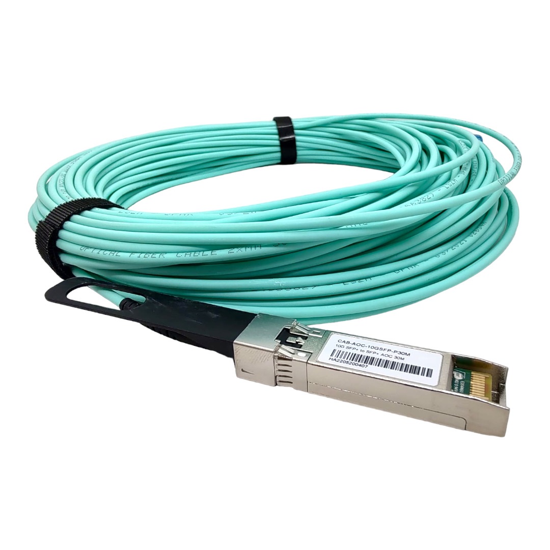 CABO ÓPTICO ATIVO 30M SFP+ 10G CABO-AOC-10GSFP-P30M - Aztech Hardware