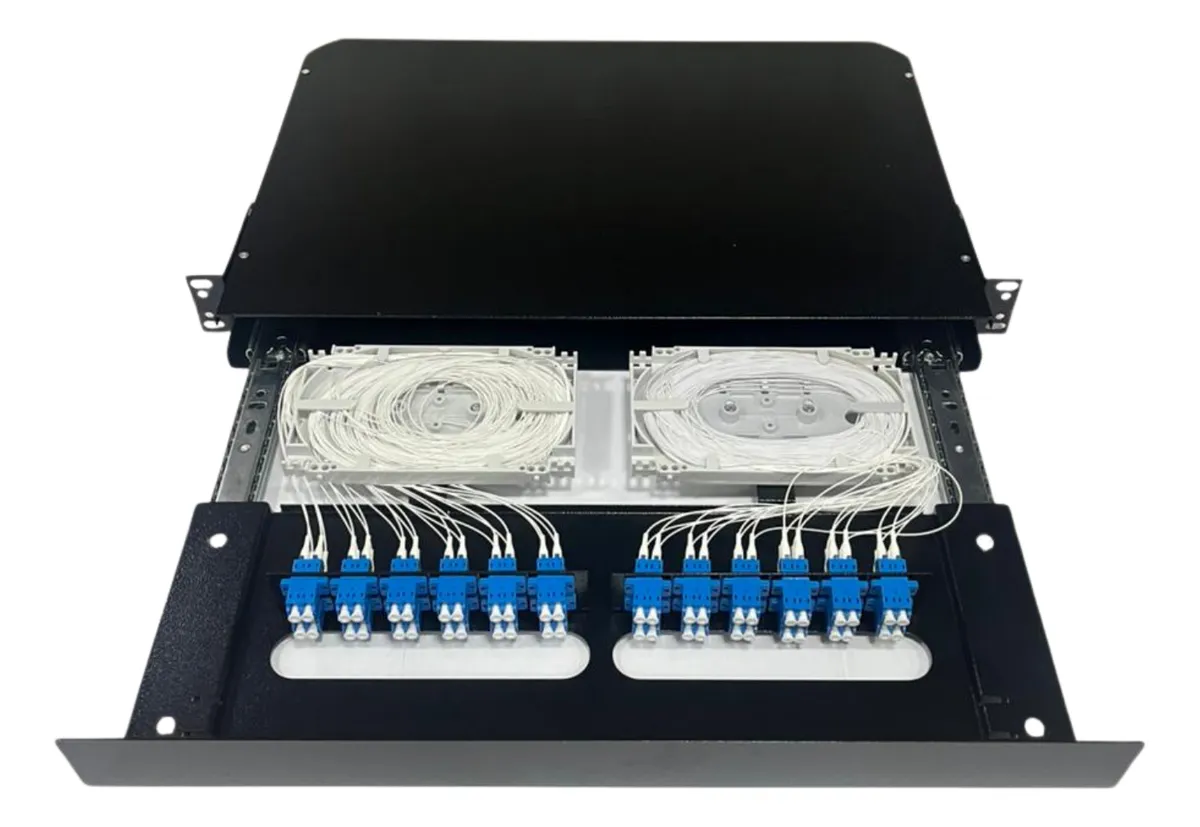 Distribuidor óptico interno articulado (DIO) para 48 fibras 1U/2U rack ...