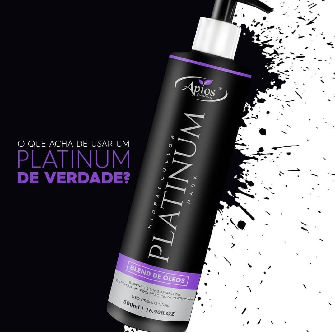 MATIZADOR PROFISSIONAL PLATINUM MASK 500ML - DELTA COSMÉTICOS