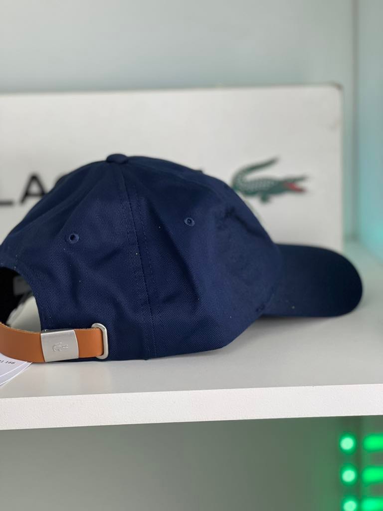 Boné Lacoste Gabardine Big Croc Azul Marinho - Berninis