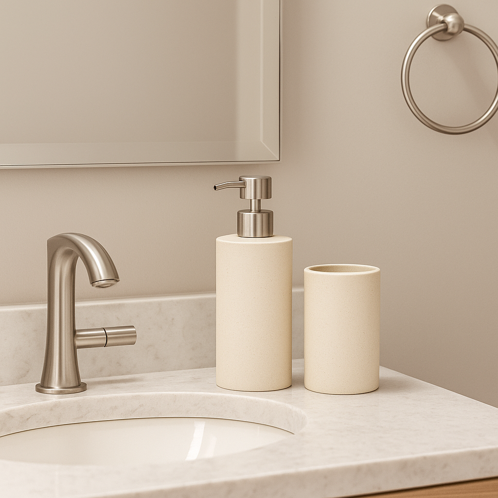 Kit Lavabo Areia Moderno – 2 Peças - Bellartdecor | Loja de Decoração ...