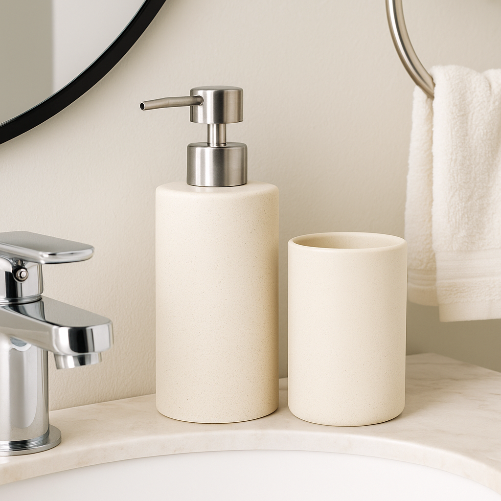 Kit Lavabo Areia Moderno – 2 Peças - Bellartdecor | Loja de Decoração ...