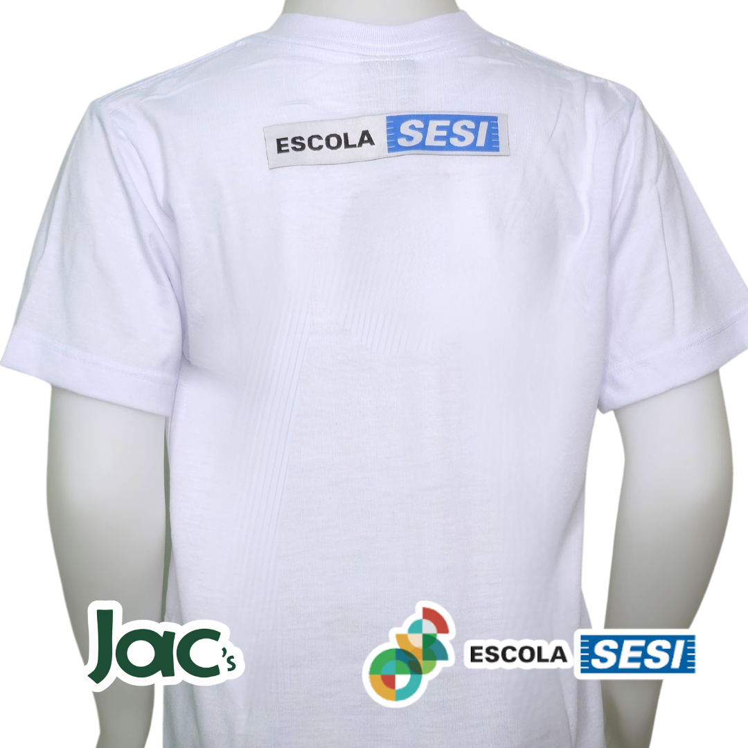 Camiseta Unissex PV Branca - Uniforme Oficial do Sesi Escola - Jac's ...