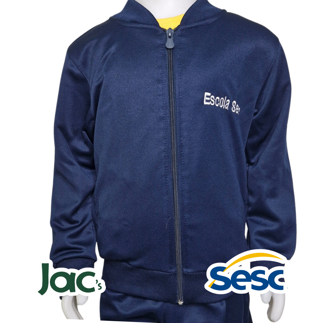 Jaqueta Colegial Unissex Azul Marinho - Uniforme Oficial do SESC - Jac ...