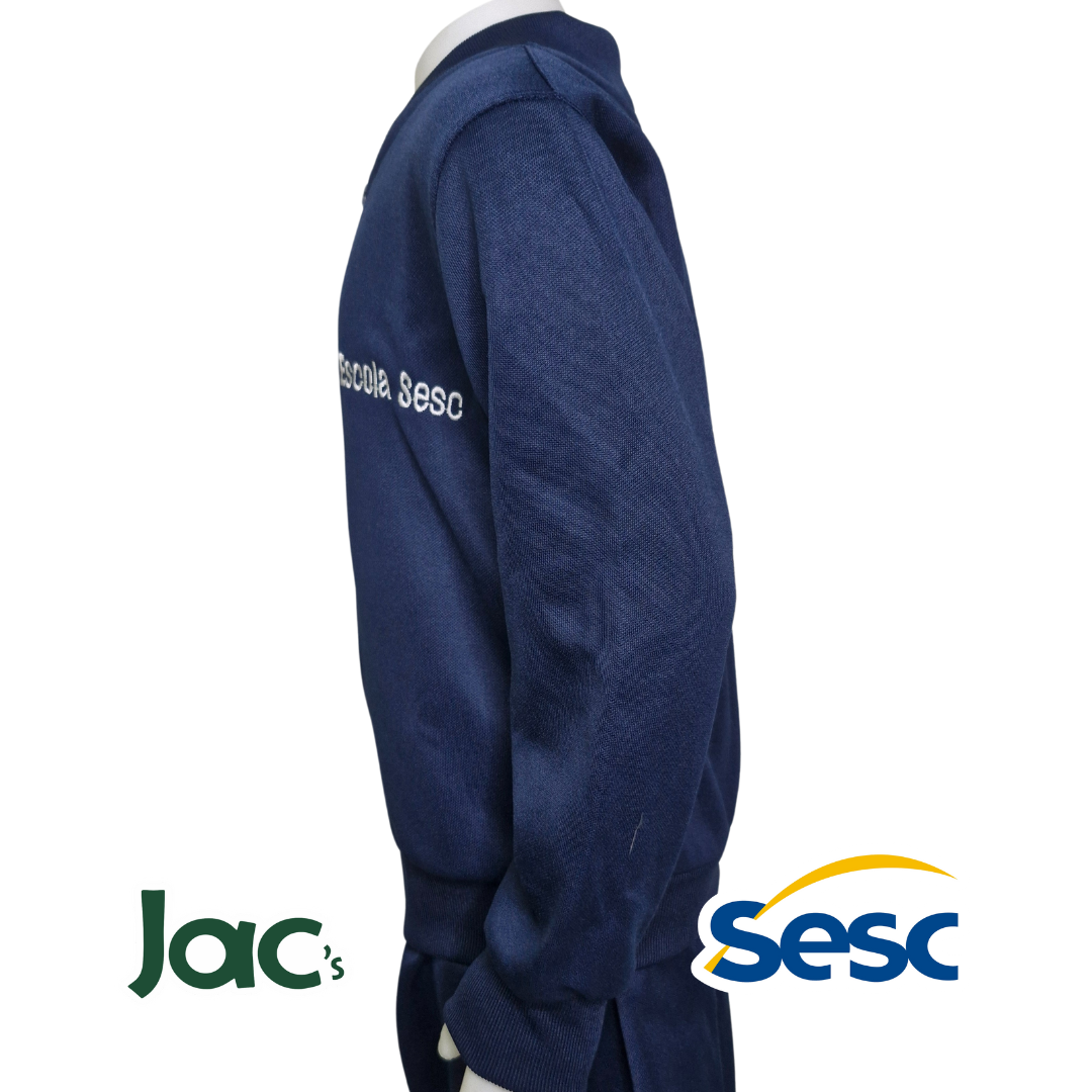 Jaqueta Colegial Unissex Azul Marinho - Uniforme Oficial do SESC - Jac ...