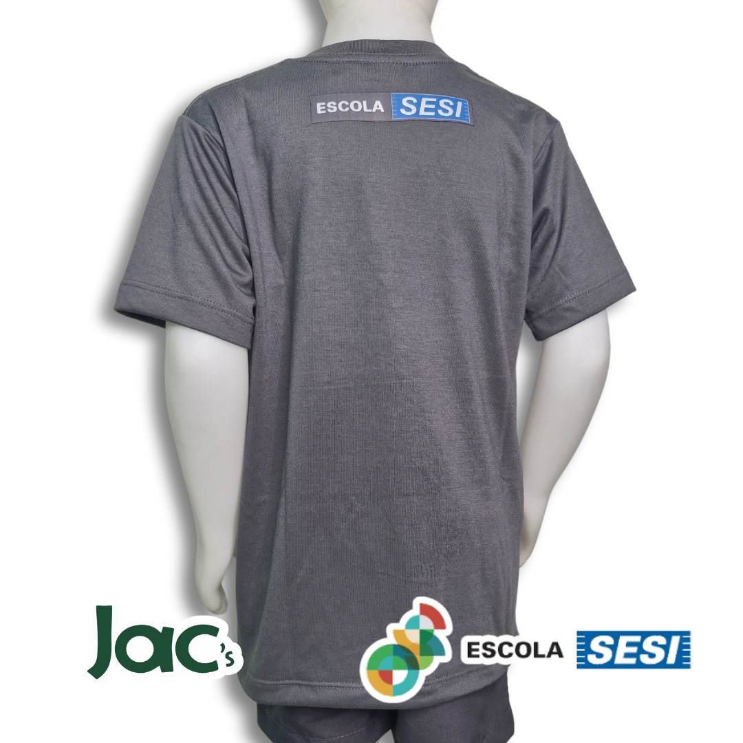 Camiseta Unissex PV Cinza - Uniforme Oficial da Escola Sesi - Jac's ...