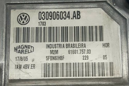 Módulo De Injeção Vw Fox 1.0 8v Flex 030906034ab Iaw4bver - topcarautopecas