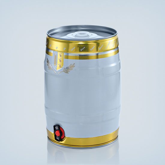 Barril 5l com torneira (Keg 5l) Branco e Dourado Alemao - Bil Bil Beer ...