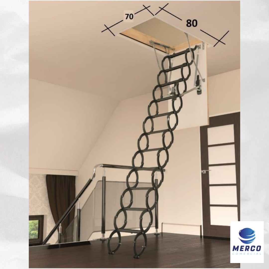 Escada pantográfica metalica- EXCLUSIVA - Merco comercial - Merco ...