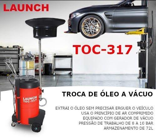 Troca de óleo a vácuo LAUNCH TOC-317 - Extrai o óleo usado rapidamente - Fast Car Brasil ...