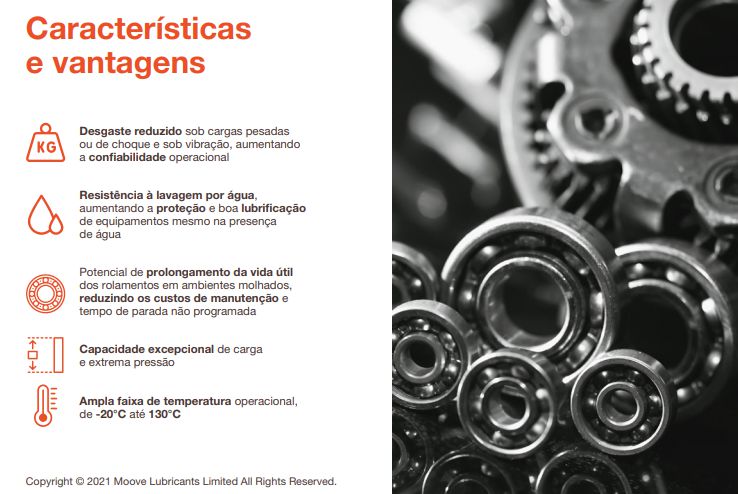 Graxa de Lítio COMMA Grease LI EP 2 NLGI2 20Kg Compatível Mobilux EP2 ...