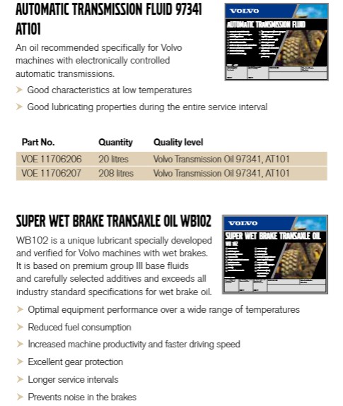VOLVO Automatic transmission Fluid 97342 AT102 - Óleo de Transmissão ...