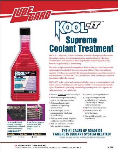 Lubegard KOOL-IT Supreme Coolant Treatment Para redução de temperatura ...