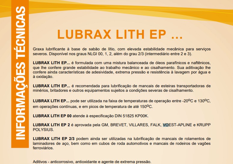Graxa Lubrax Lith EP 2 Balde 20 Kg - Graxa base de sabão de litio ...