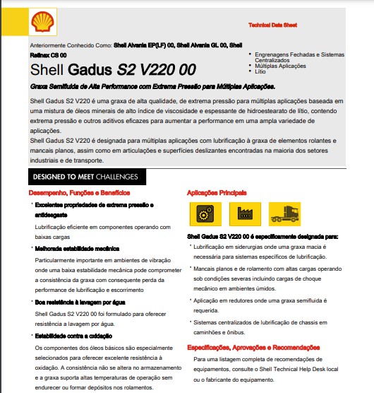 Shell Gadus S2 V220 00 Bd 18 Kg - Graxa de alta performance - Fast Car ...