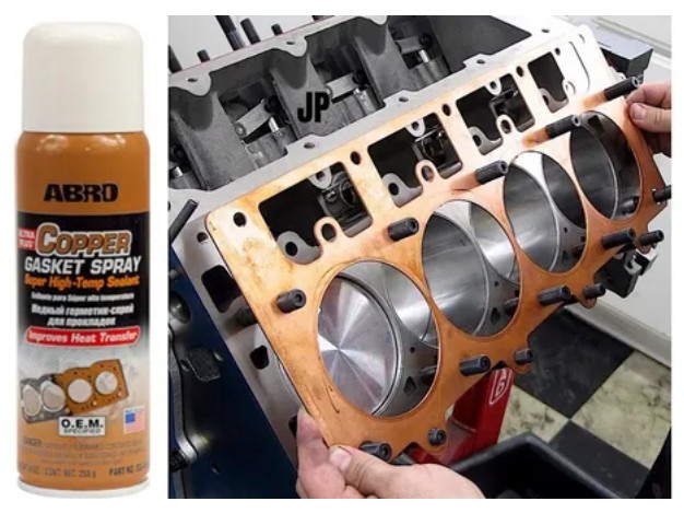 Junta Líquida de Cobre Spray ABRO COPPER GASKET CG-418-R 255g - Fast Car Brasil | Aditivos e ...