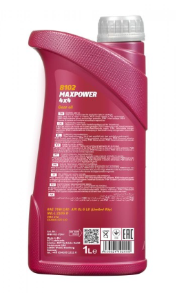 Óleo para Engrenagens MANNOL 8102 MAXPOWER 4X4 75W140 LS GL-5 - Fast ...